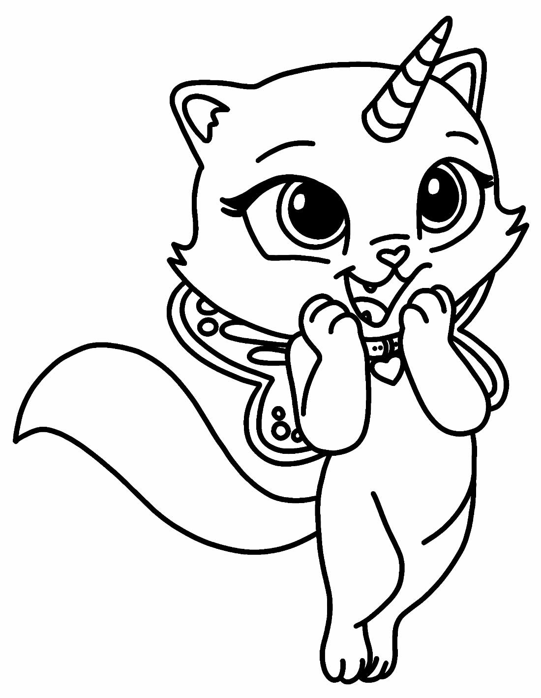 Imagem De Desenho De Gato Para Colorir E Gatinhos Fofos Para Imprimir