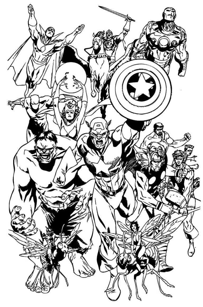 30+ Desenhos para colorir dos Vingadores - Dicas Práticas