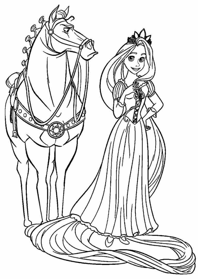 Desenhos De Rapunzel E Pascal