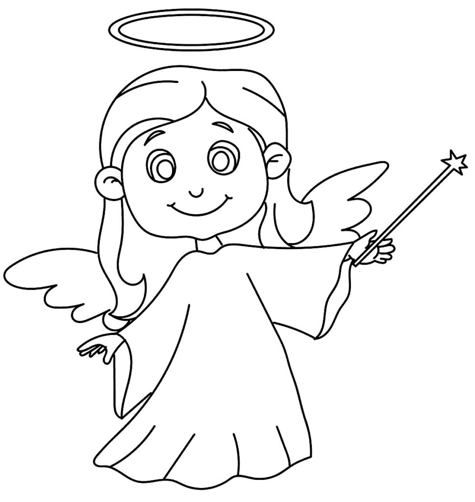 50+ Desenhos de Anjinhos e Anjinhas para colorir - Dicas Práticas