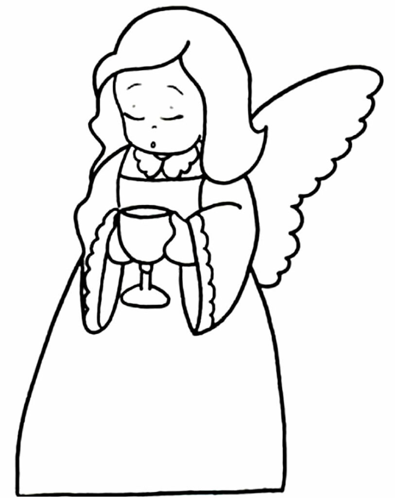 50+ Desenhos de Anjinhos e Anjinhas para colorir - Dicas Práticas