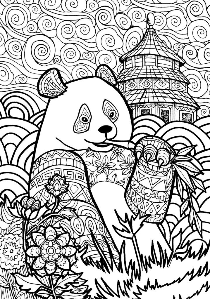 30+ Desenhos de Panda para colorir - Dicas Práticas