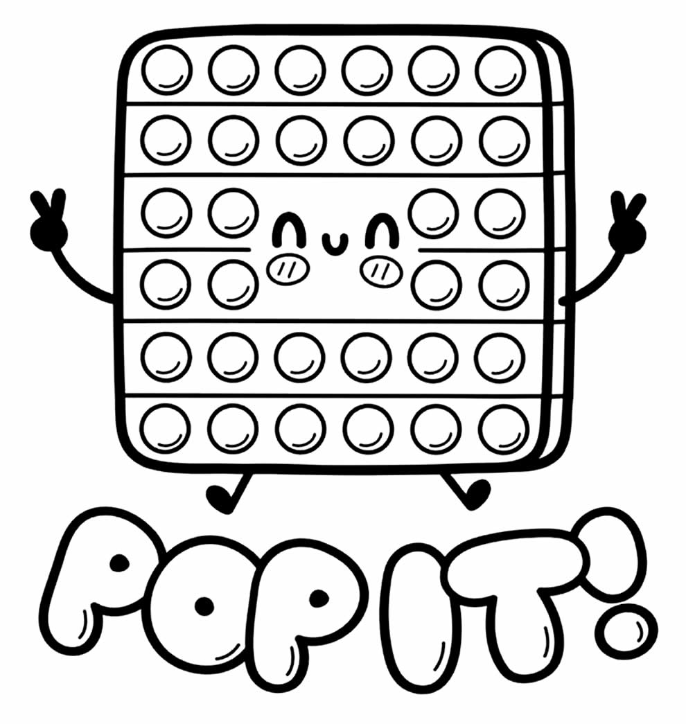 30+ Desenhos de Pop It para colorir - Dicas Práticas